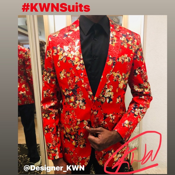 Suits & Blazers | Nwt Designer Kwn Suits Rojo Dress Sport Coat | Poshmark